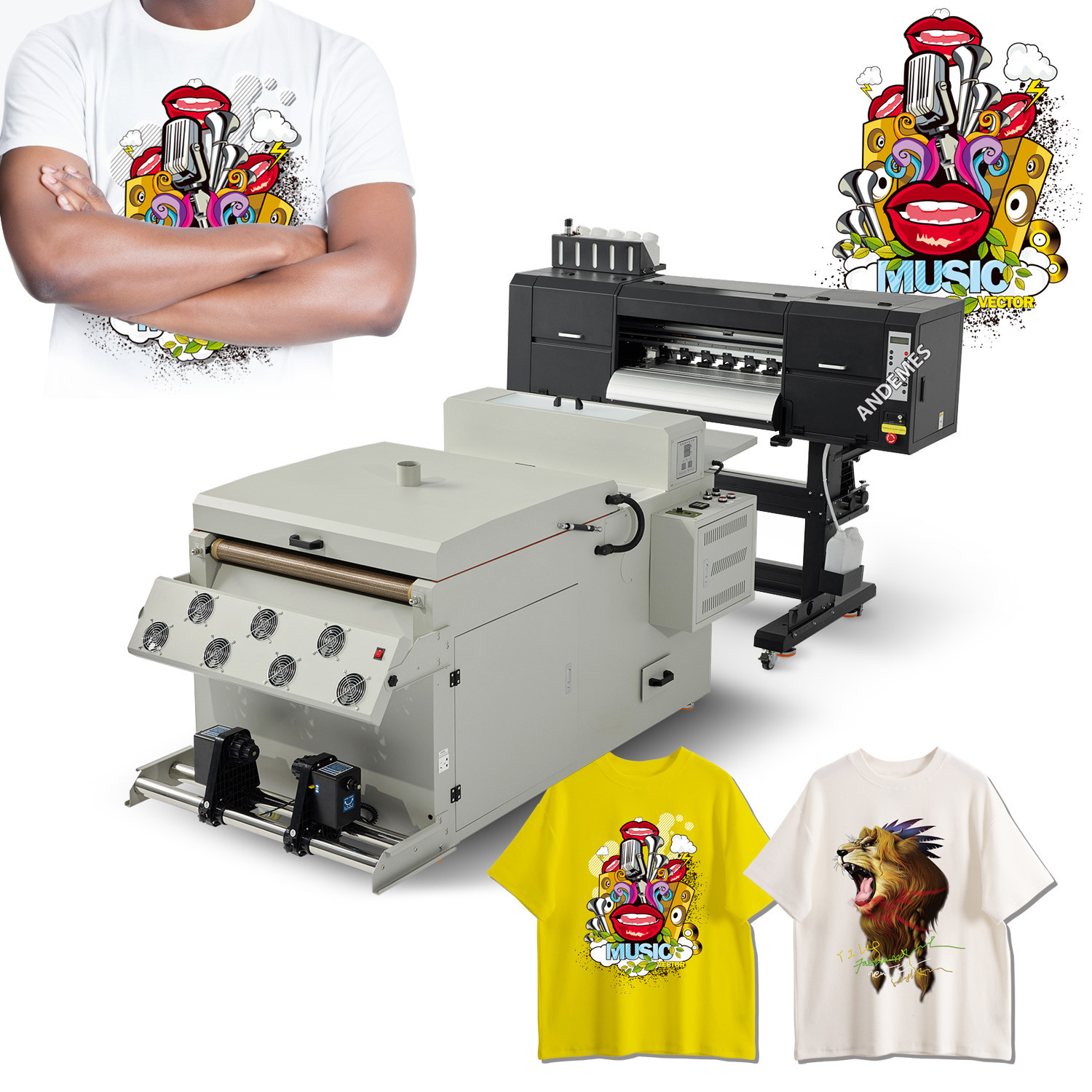 60cm DTF Printing Machine A1 Dual I3200 Head Transfer 24inch 60cm PET ...